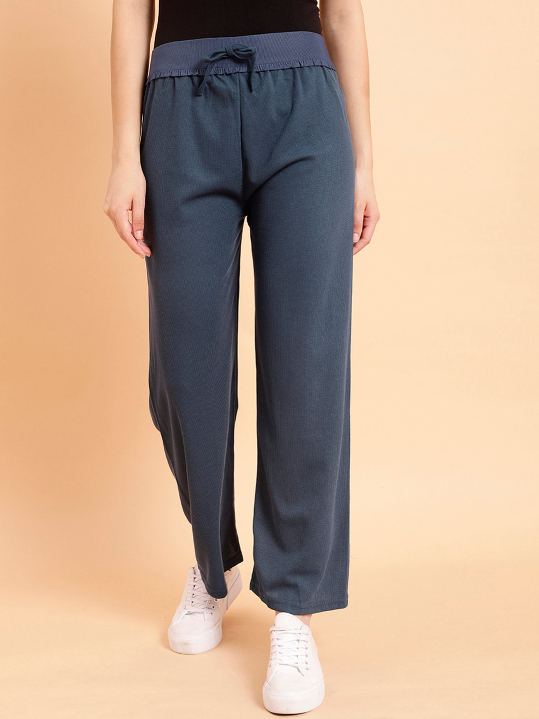 Buy MINT STREET Women Mid Rise Regular Trousers - Trousers for Women ...