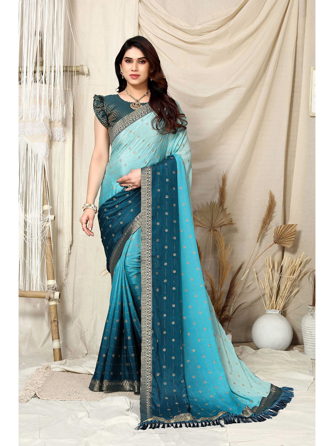Buy TEREZA Ombre Zari Banarasi Saree - Sarees for Women 23360242 | Myntra