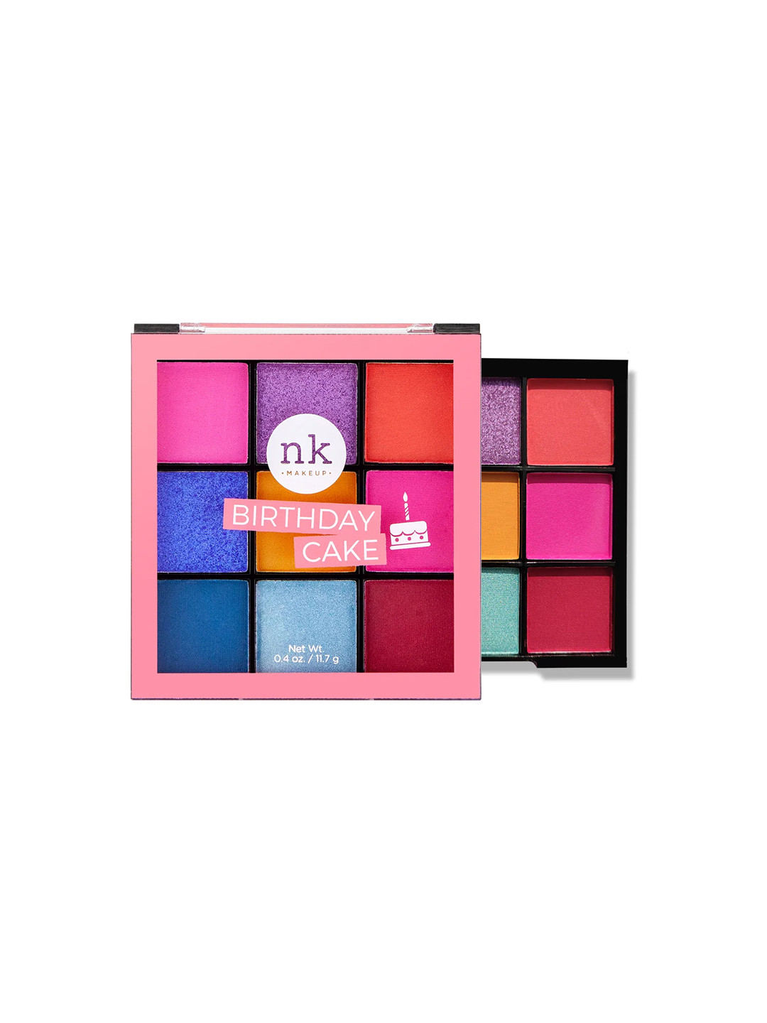 Buy Nicka K Nine Color High Pigmented Eyeshadow Palette Birthday Cake ...