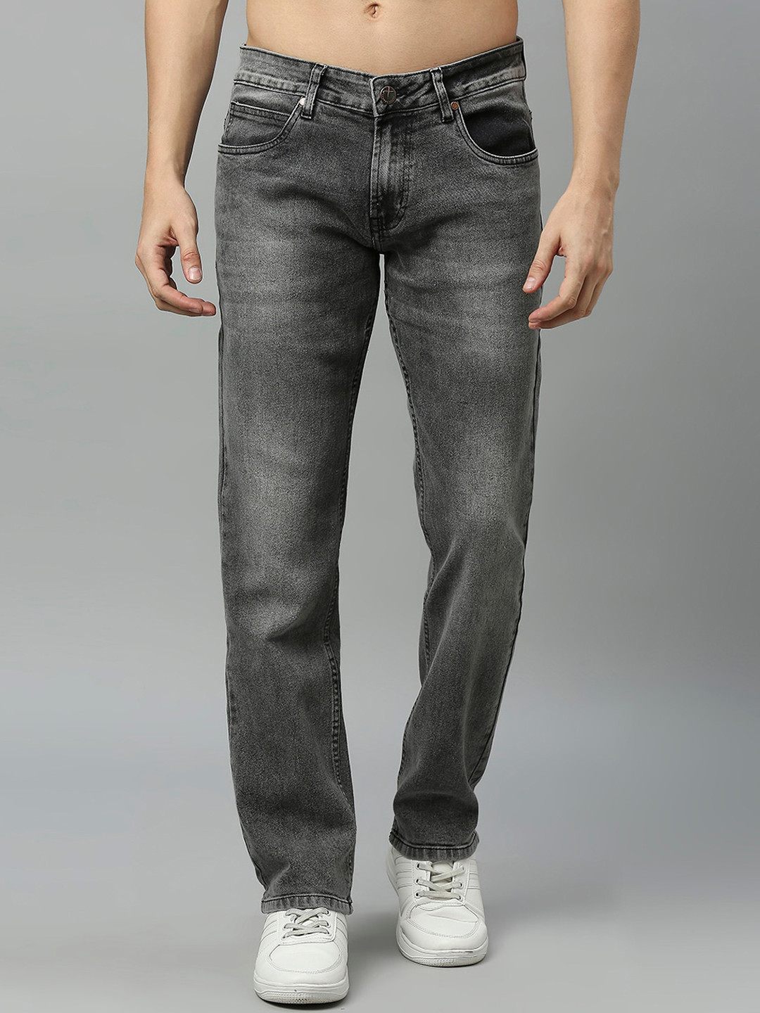 Buy Thomas Scott Men Classic Fit Heavy Fade Whiskers Stretchable Jeans ...