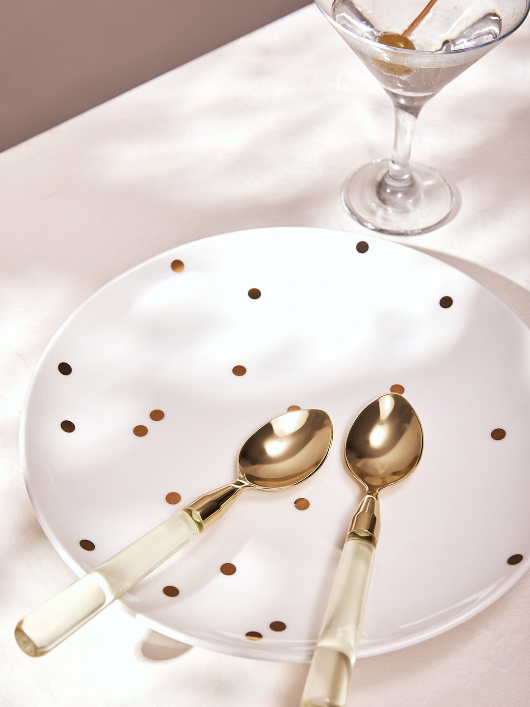 Buy The Label Life Gold Toned 6 Pieces Acrylic Dinner Spoons - Spoon ...