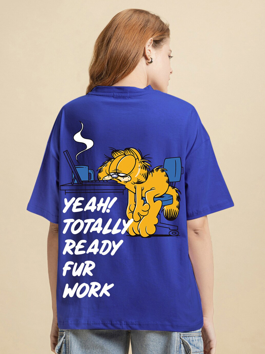 Buy Bewakoof X OFFICIAL GARFIELD MERCHANDISE Lazy Garfield Graphic ...