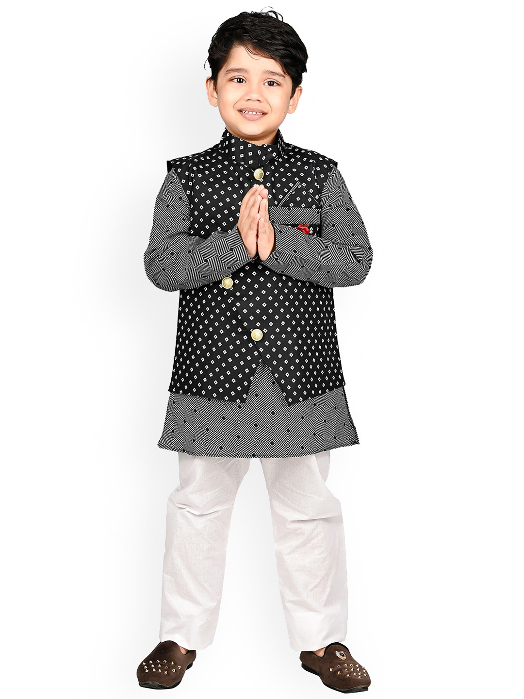 Buy BAESD Boys Kurta Pajama With Waistcoat - Clothing Set for Boys ...