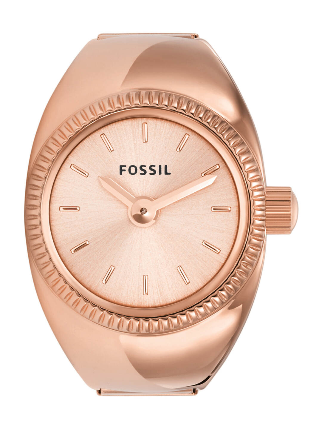 Buy Fossil Women Rose Gold Plated Analogue Watch Ring ES5247 - Watches ...