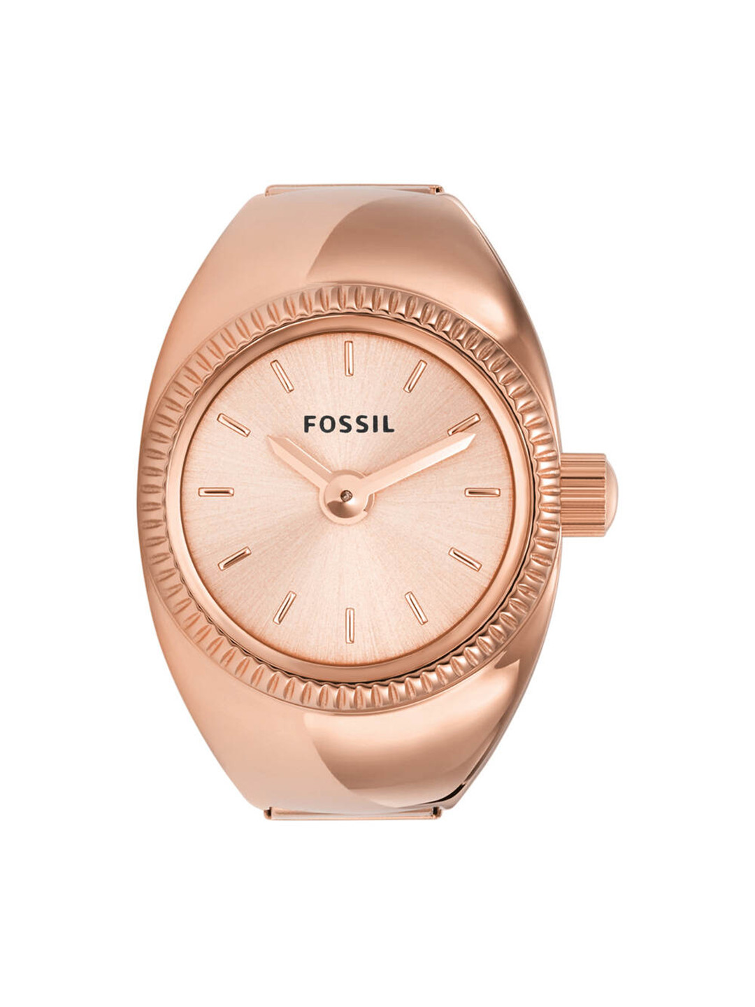 Buy Fossil Women Rose Gold Plated Analogue Watch Ring ES5247 - Watches ...