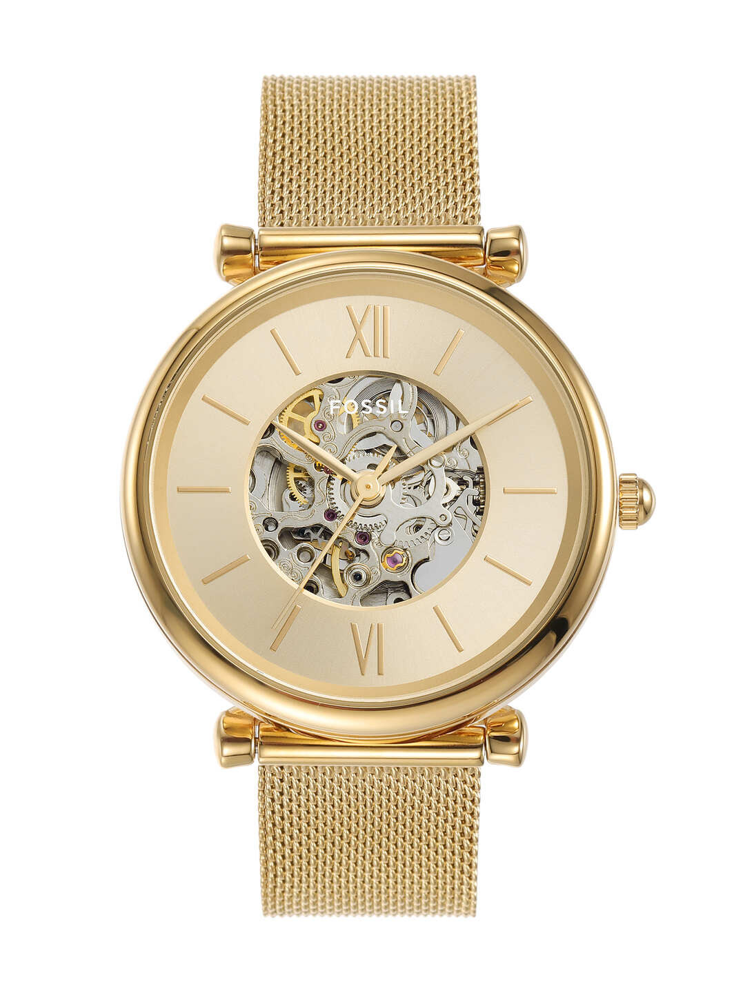 Buy Fossil Women Carlie Skeleton Automatic Analogue Watch ME3250 ...