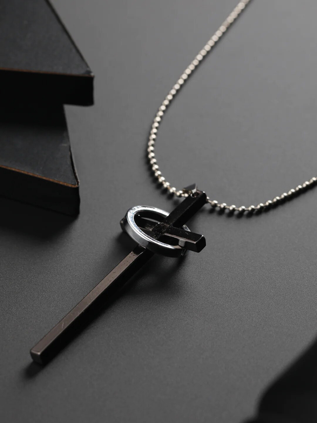 Buy SALTY Men Silver Plated Cross Chain - Necklace And Chains for Men ...