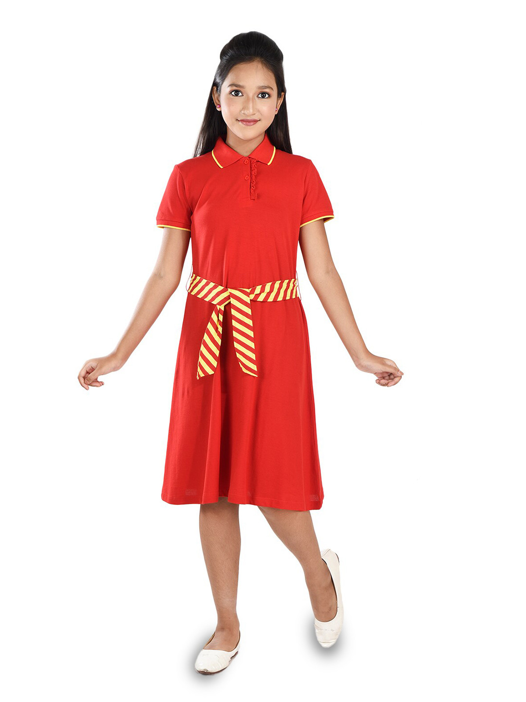 Buy Clothe Funn Red Shirt Dress - Dresses for Girls 23385300 | Myntra