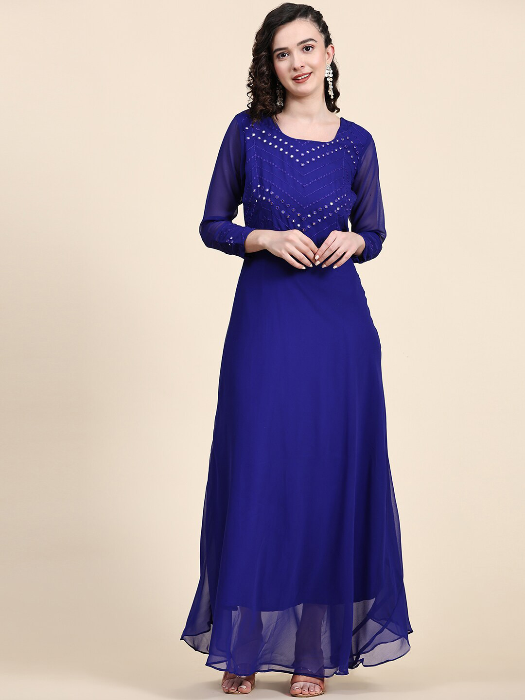 Buy KALINI Embellished Flared Ethnic Dresses - Ethnic Dresses for Women ...