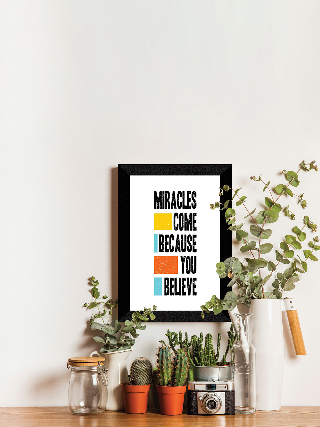 Buy SAF White Motivational Quotes UV Textured Framed Wall Art - Wall ...