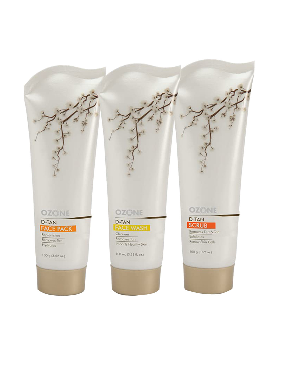 Buy Ozone Combo Of 3 Ozone D Tan Face Wash, Face Pack Cream & Face ...