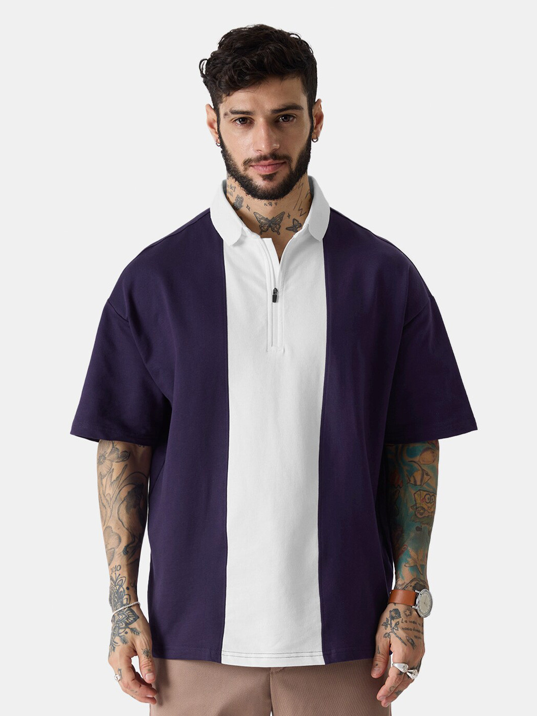 Buy The Souled Store Polo Collar Oversized T Shirt - Tshirts for Men ...
