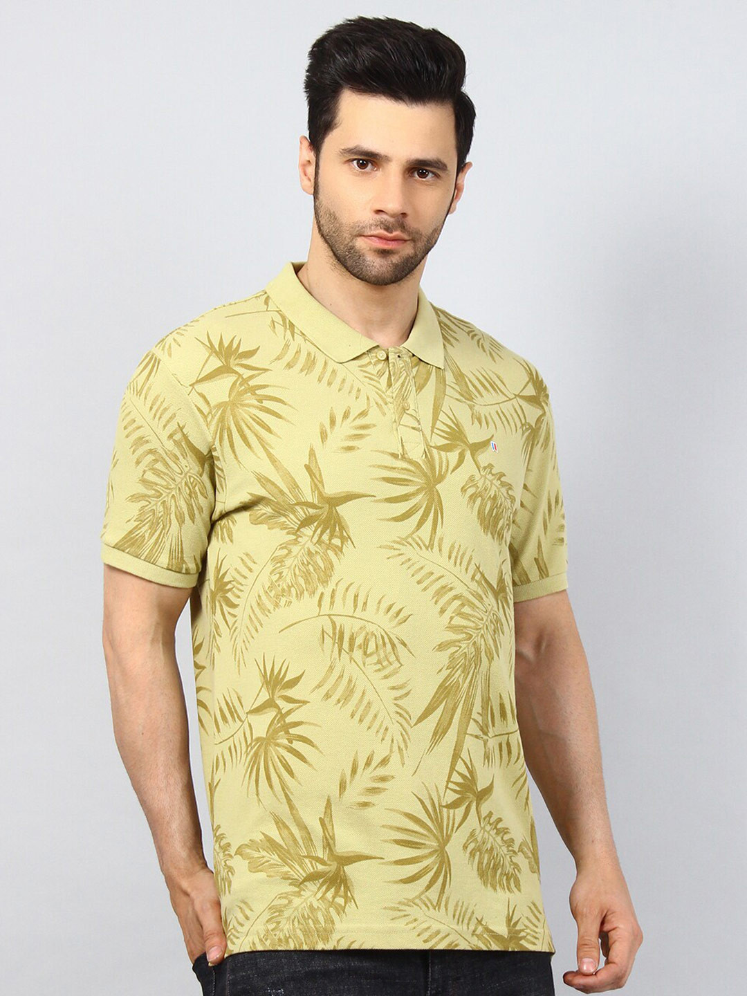 Buy TIM PARIS Tropical Printed Polo Collar T Shirt - Tshirts for Men ...