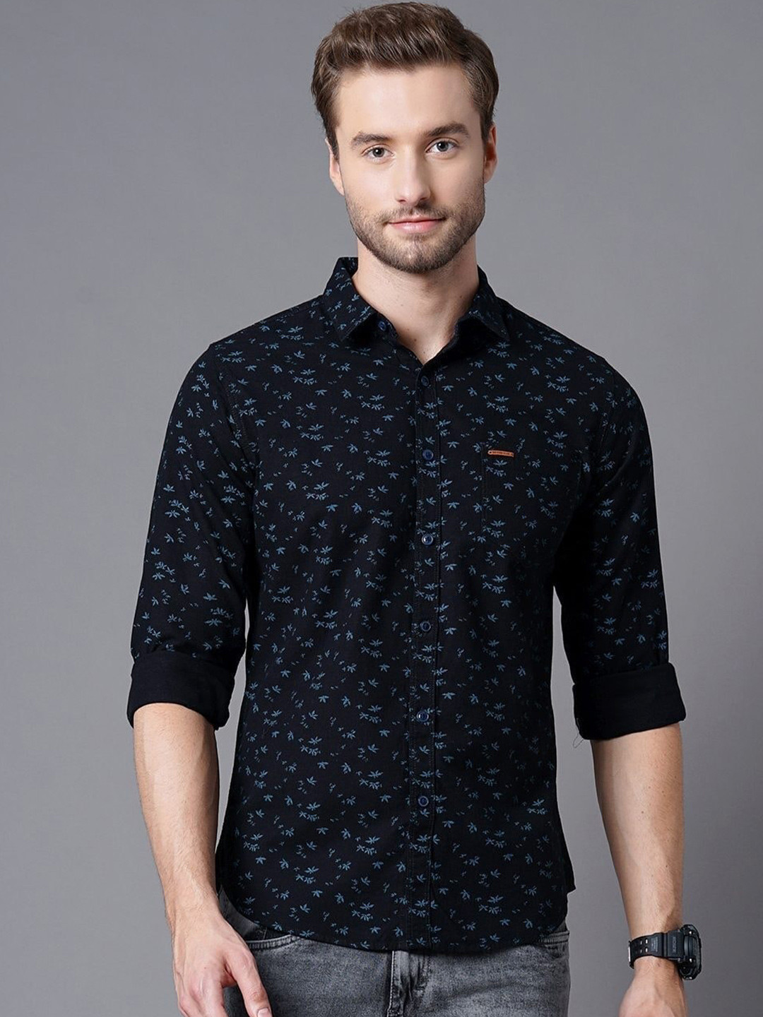 Buy British Club Smart Slim Fit Floral Printed Casual Shirt - Shirts ...