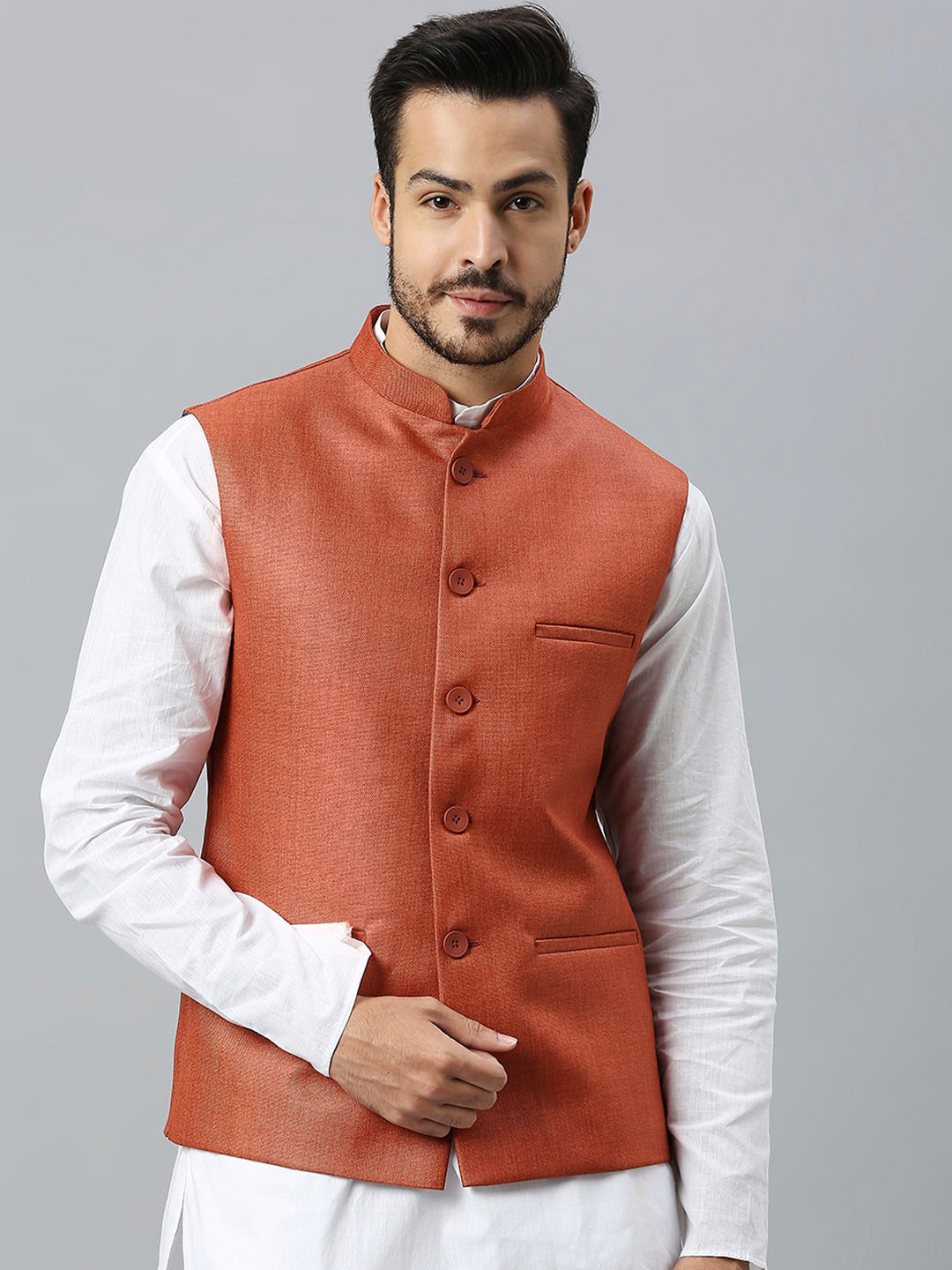 Buy ESSAS Club Jute Cotton Nehru Jacket - Nehru Jackets for Men ...