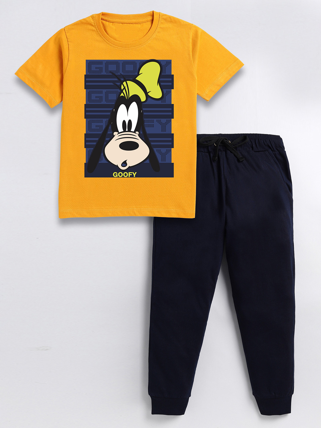 Buy BAESD Boys Goofy Printed Pure Cotton T Shirt With Trousers ...