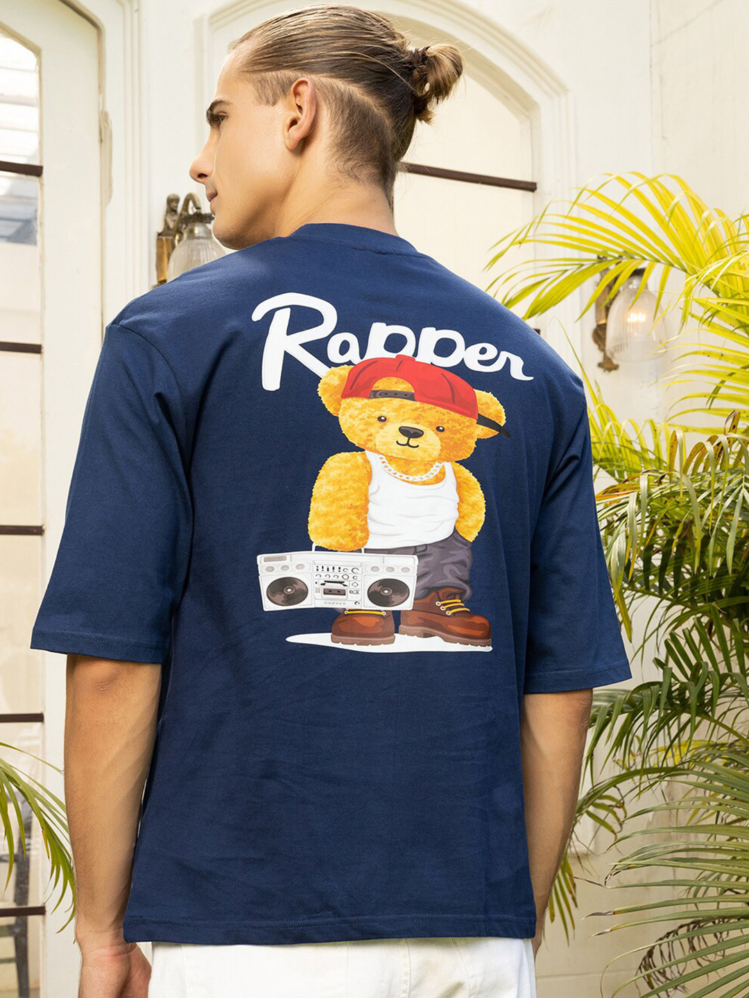 Buy Gavin Paris Graphic Printed Cotton Drop Shoulder Sleeves Oversized ...