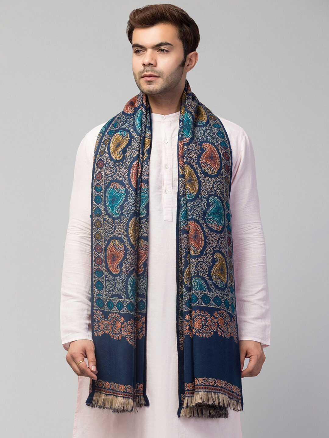 Buy Tweedle Men Paisely Woven Design Shawl - Shawl for Men 23401690 ...