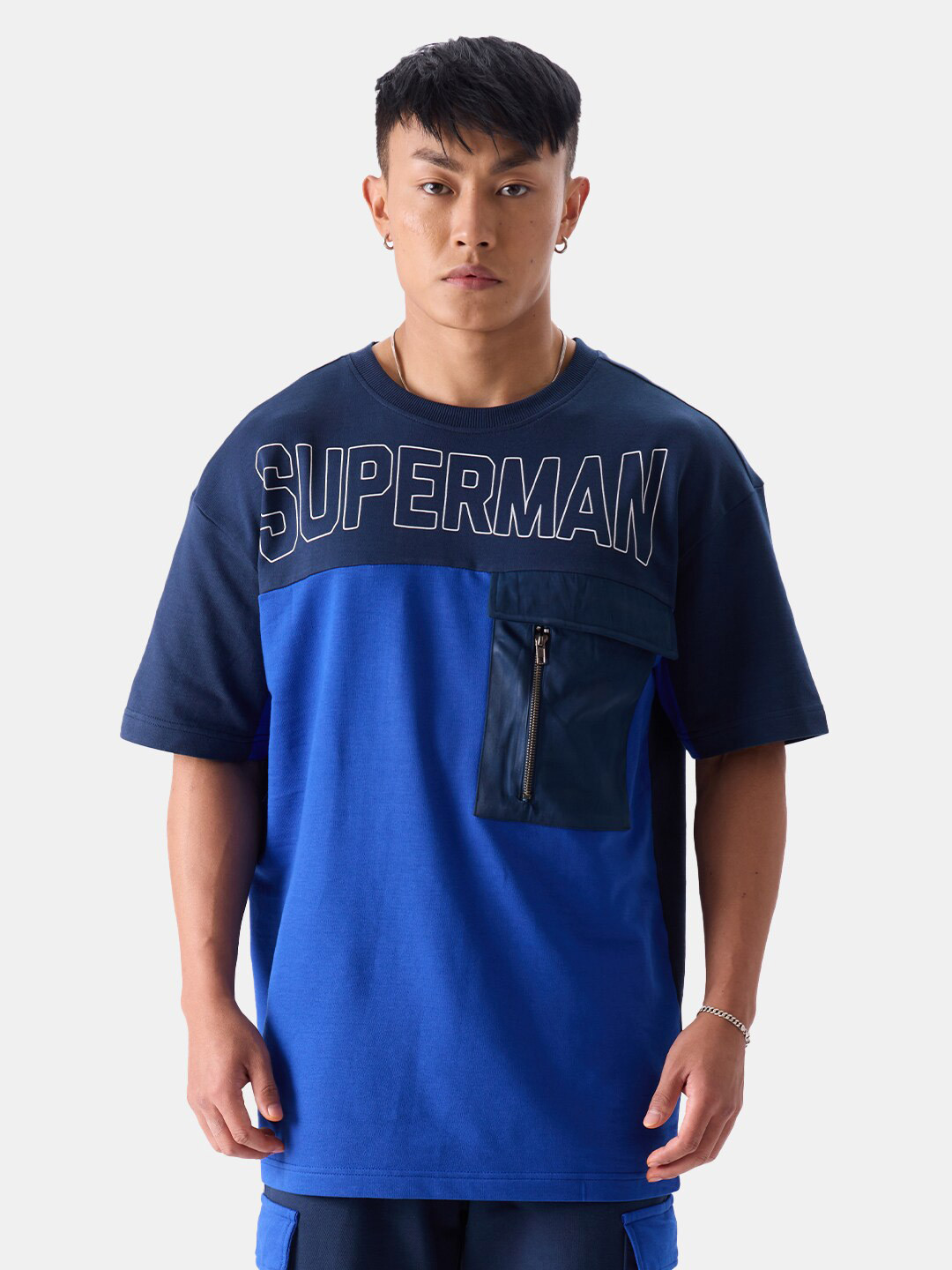 Buy The Souled Store Superman Printed Pure Cotton Oversized T Shirt ...