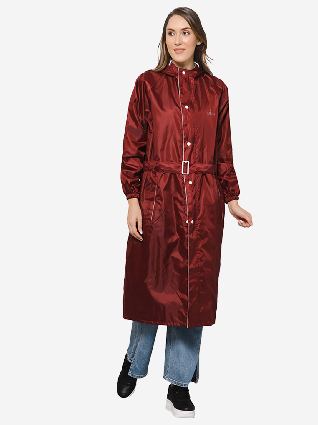 Buy THE CLOWNFISH Drizzle Diva Waterproof Reversible Rain Jacket - Rain ...