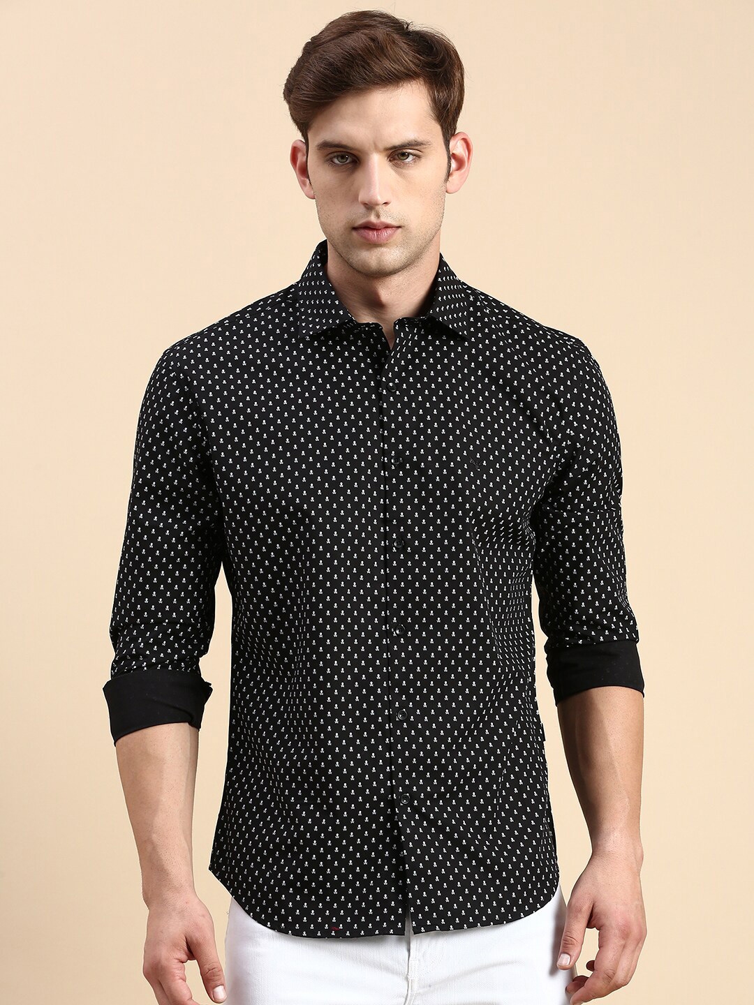 Buy Showoff Men Printed Cotton Premium Slim Fit Opaque Casual Shirt