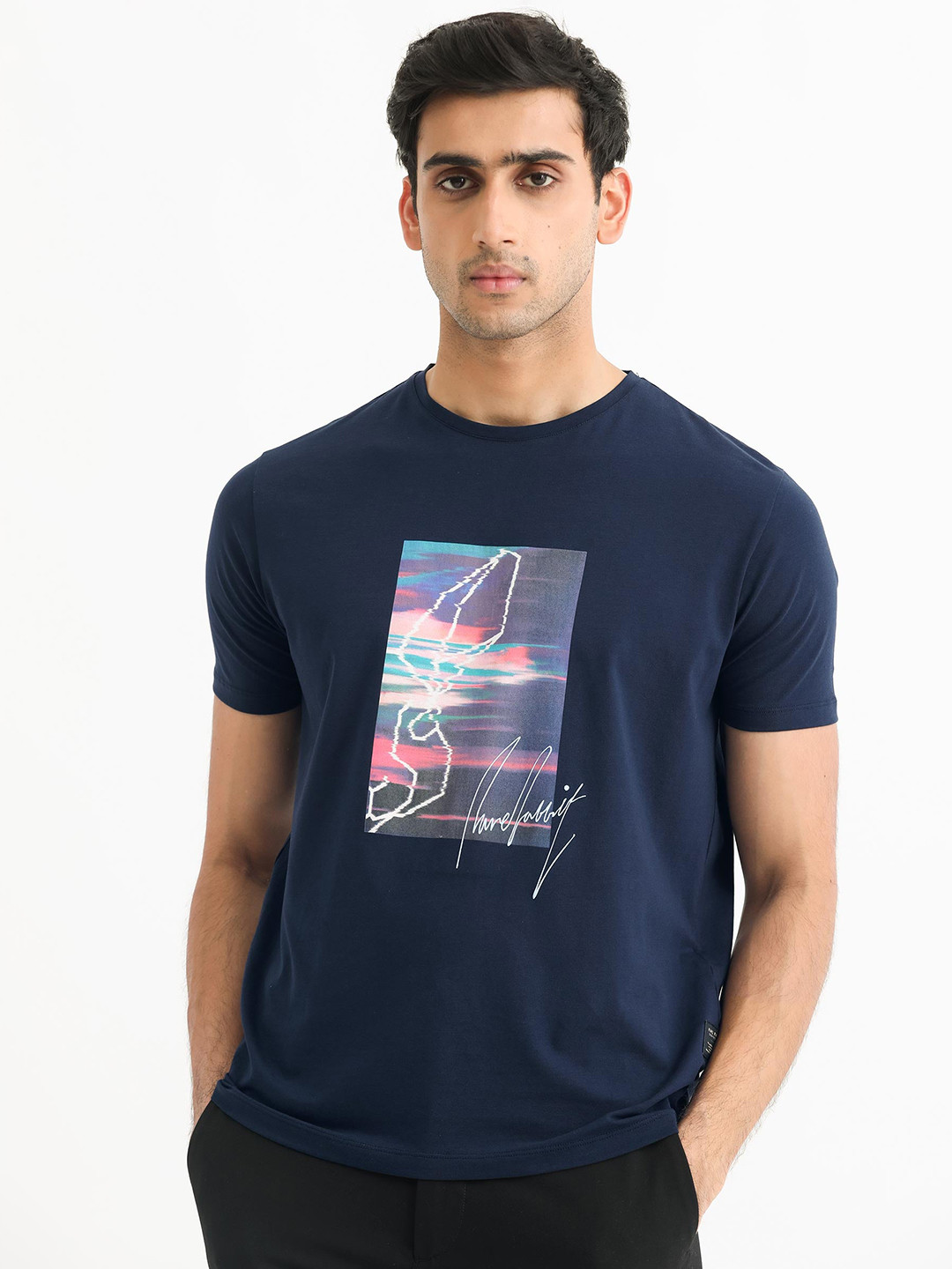 Buy RARE RABBIT Men Rings 4 Slim Fit Solid Polo Collar T Shirt ...