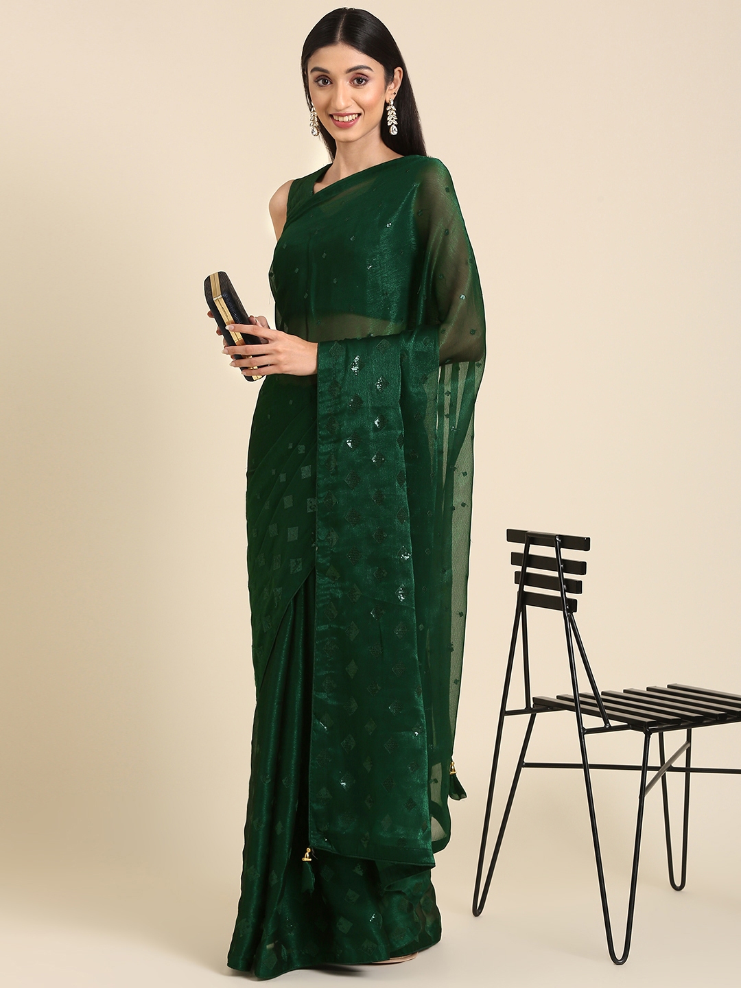 Buy Anouk Geometric Embroidered Sequinned Saree - Sarees for Women ... Buy Anouk Geometric Embroidered Sequinned Saree - Sarees for Women ...