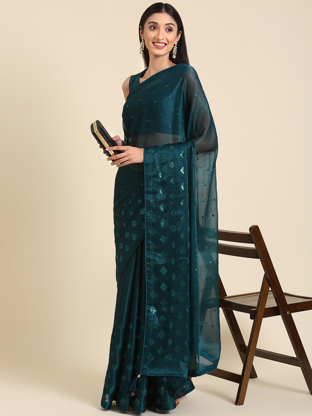 Buy Anouk Geometric Embroidered Sequinned Saree - Sarees for Women ... Buy Anouk Geometric Embroidered Sequinned Saree - Sarees for Women ...