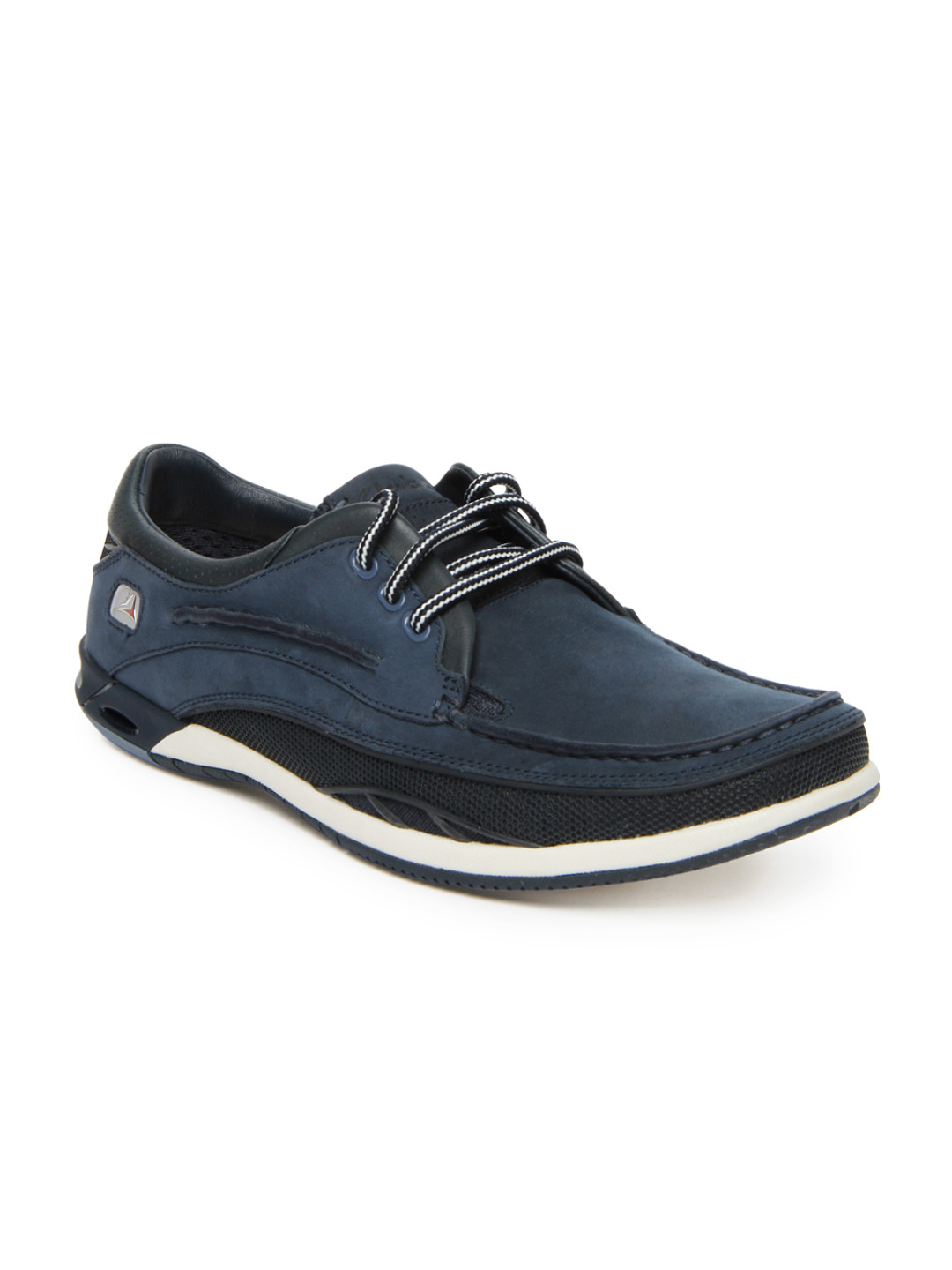 Buy Clarks Men Navy Blue Leather Sneakers - Casual Shoes for Men ...