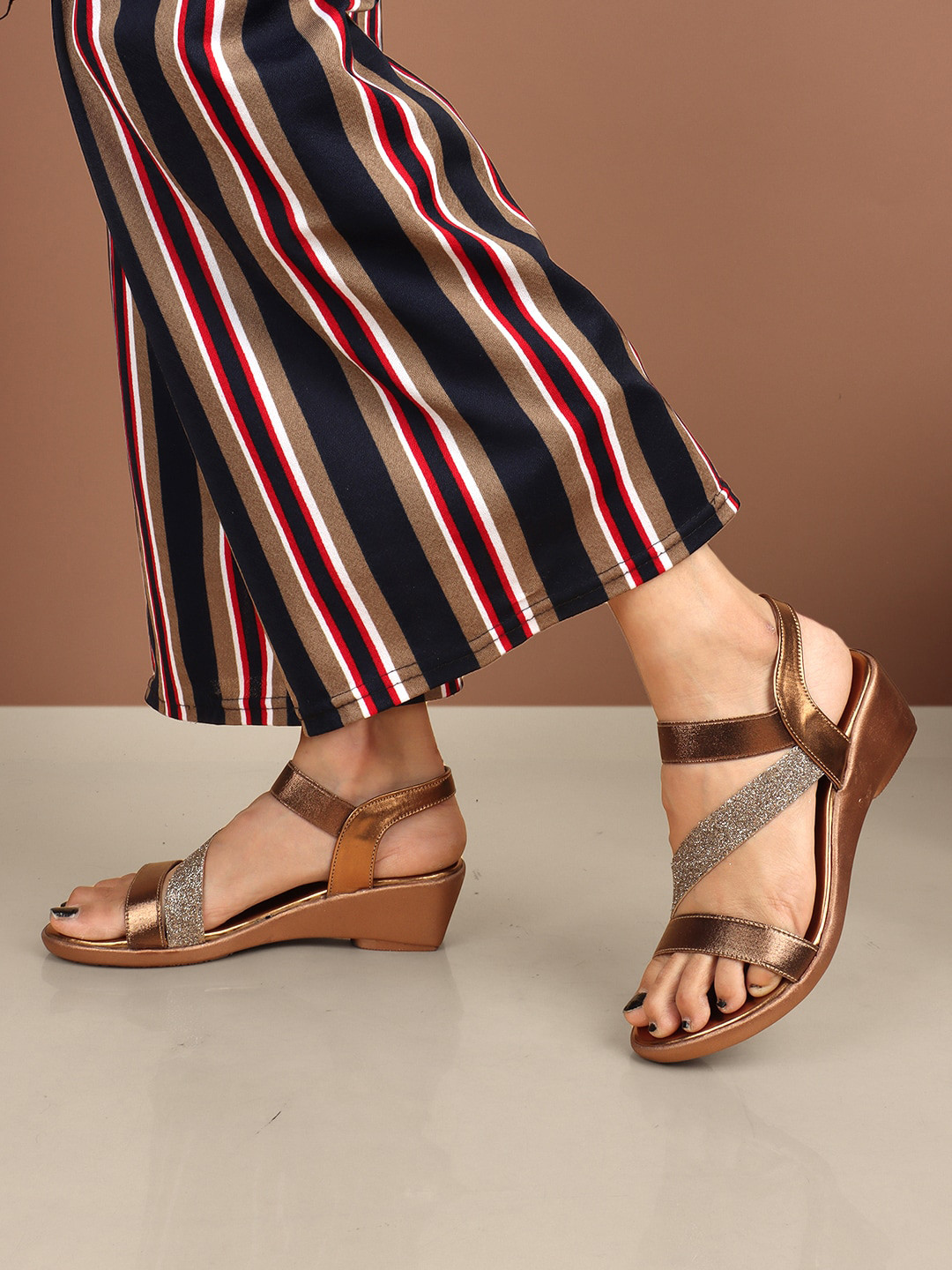 Buy ICONICS Embellished Open Toe Wedge - Heels for Women 23409962 | Myntra