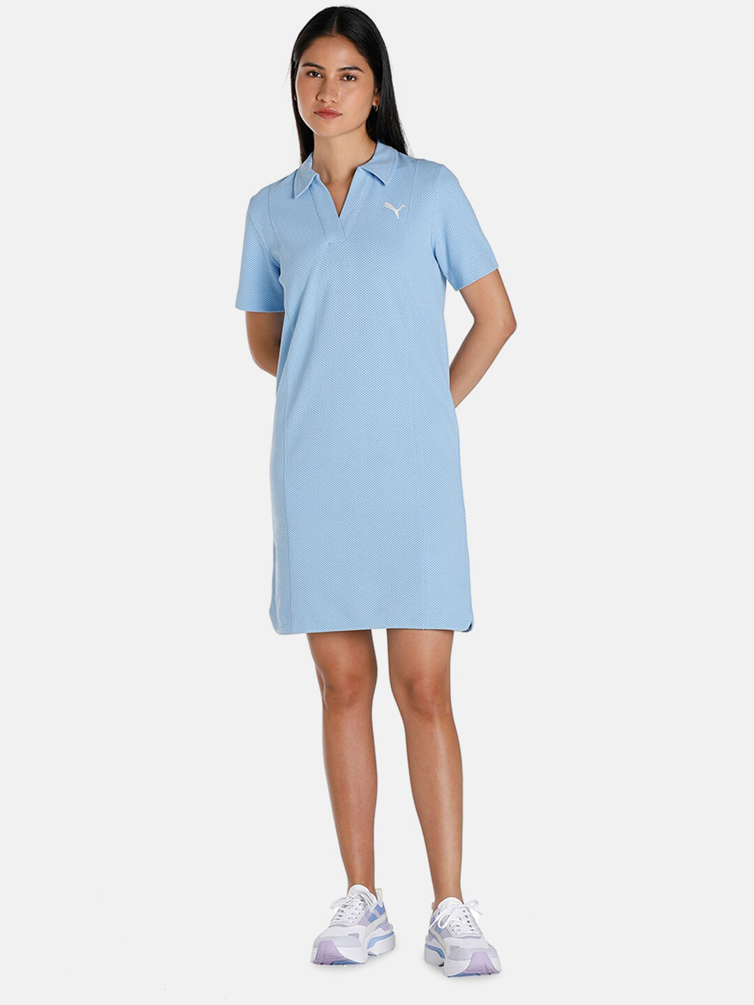 Buy Puma HER Brand Logo Printed Regular Fit Cotton Dress - Dresses for ...