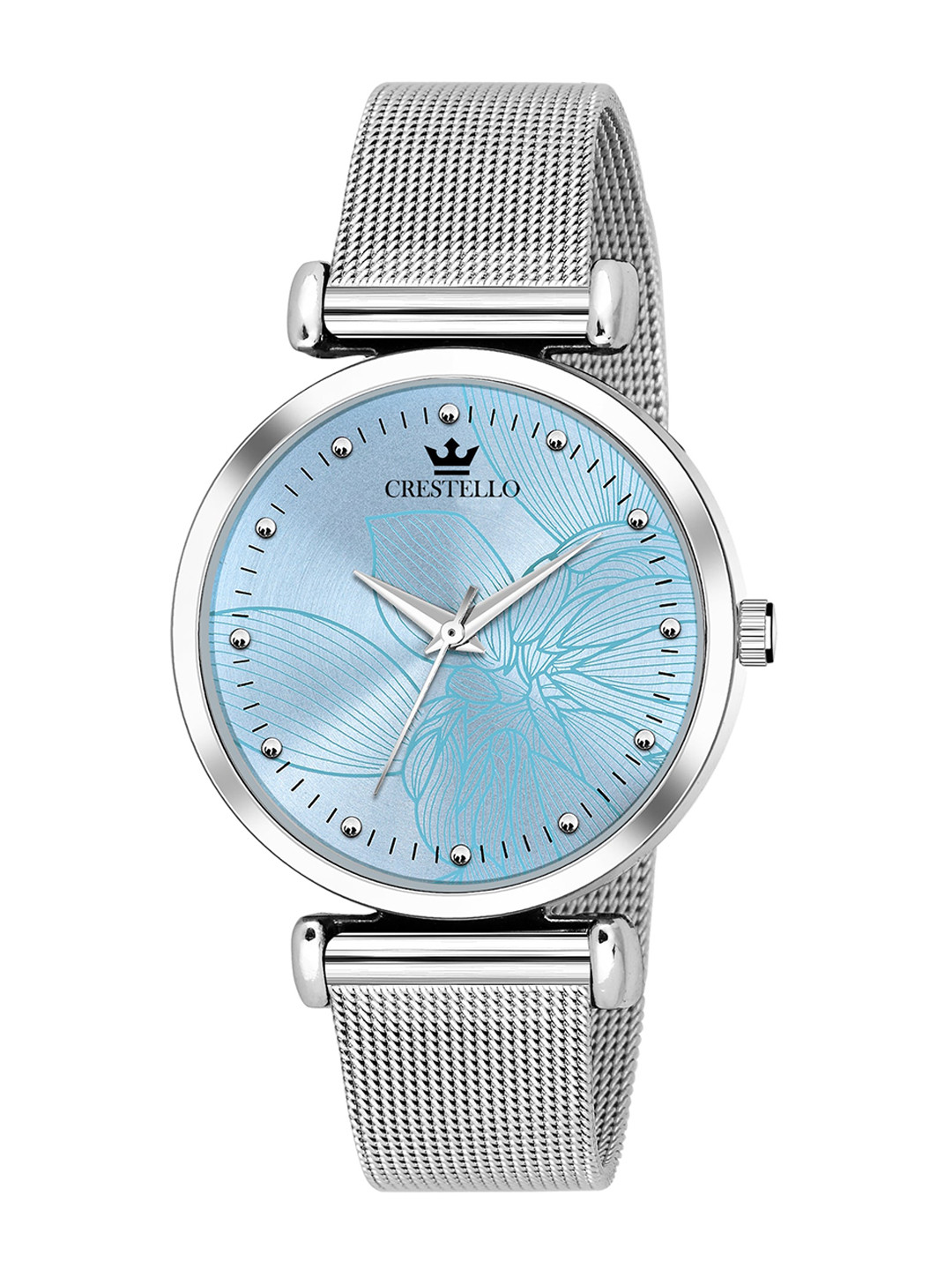 Buy CRESTELLO Men Embellished Dial Stainless Steel Bracelet Style ...