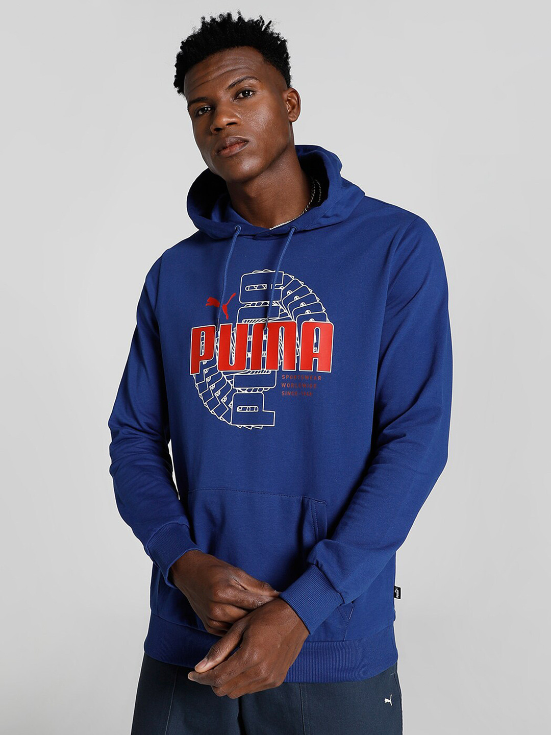 Buy Puma Ring Graphic Printed Cotton Hooded Sweatshirt - Sweatshirts ...
