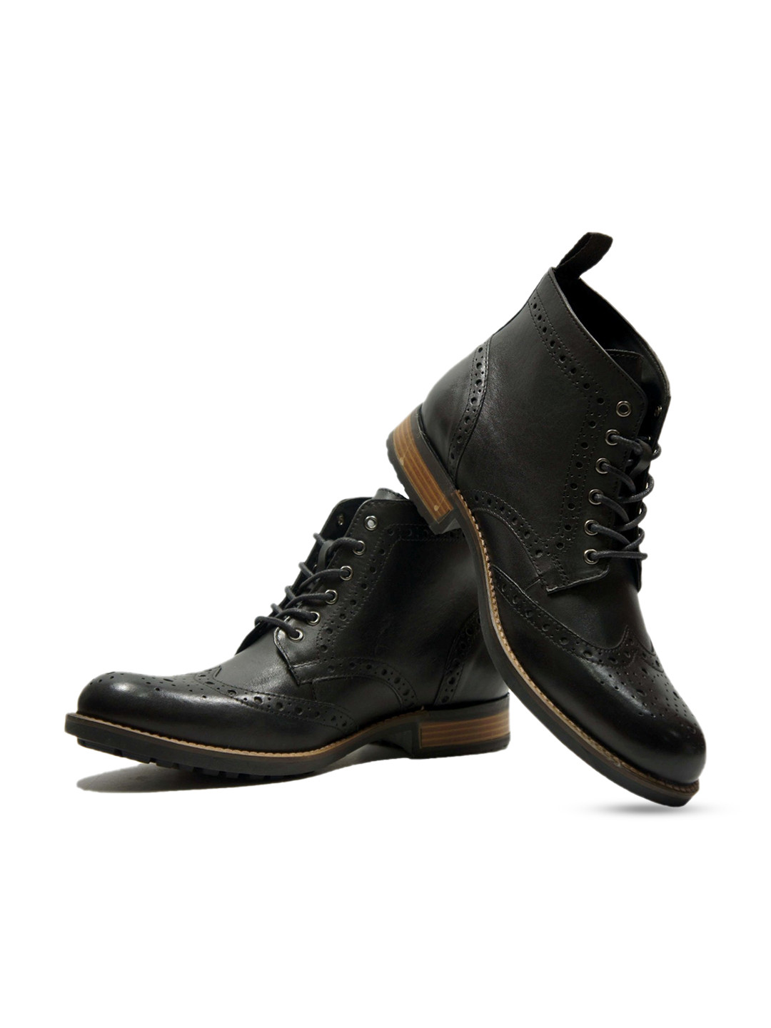 Buy HX London Men Textured Leather Regular Boots - Boots for Men ...