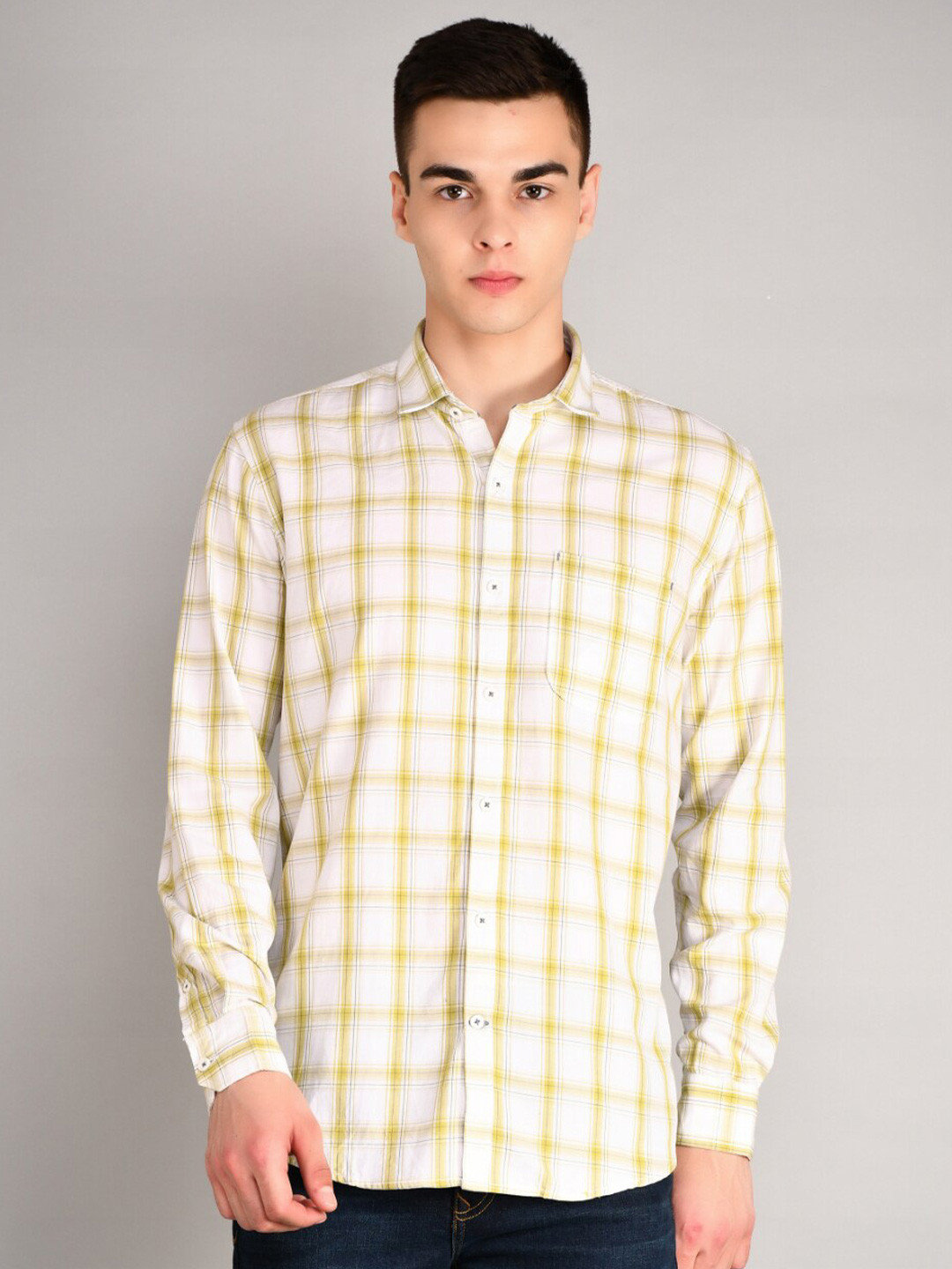 Buy TIM PARIS Men Checked Standard Cotton Casual Shirt - Shirts for Men ...