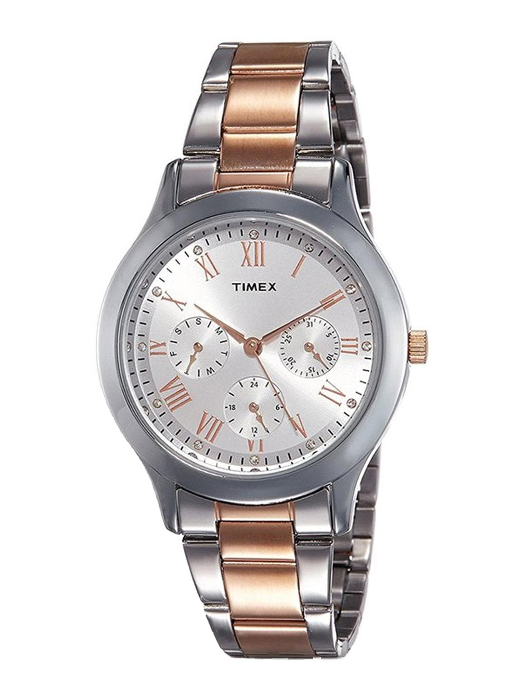 Buy Timex Women Dial & Stainless Steel Bracelet Style Straps Analogue ...