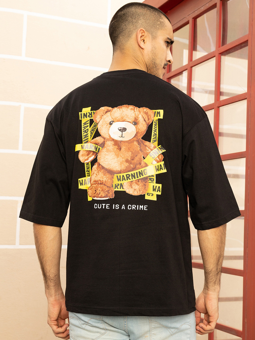 Buy Gavin Paris Graphic Printed Oversized And Drop Shoulder Sleeves T ...