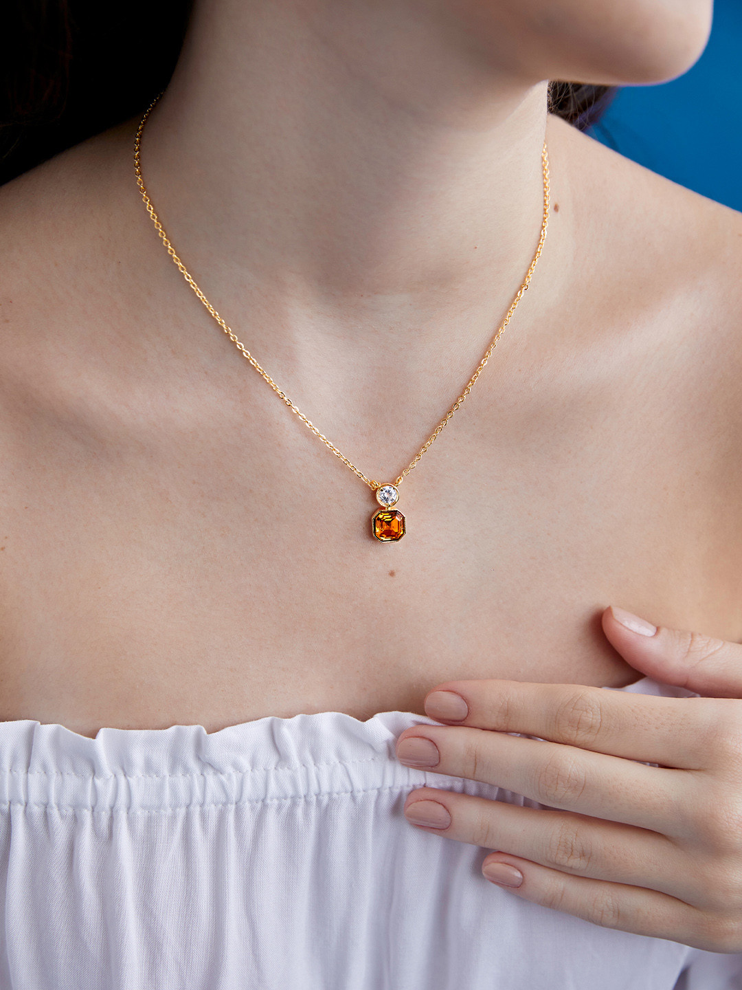 Buy AIKA BY MINUTIAE Brass Gold Plated Necklace - Necklace And Chains ...