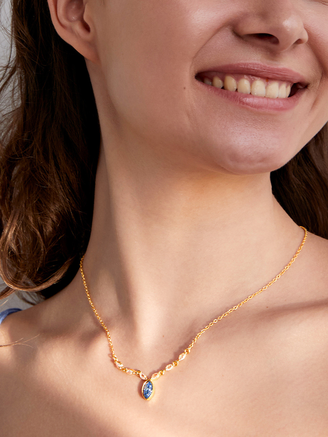 Buy AIKA BY MINUTIAE Gold Plated Brass Necklace - Necklace And Chains ...