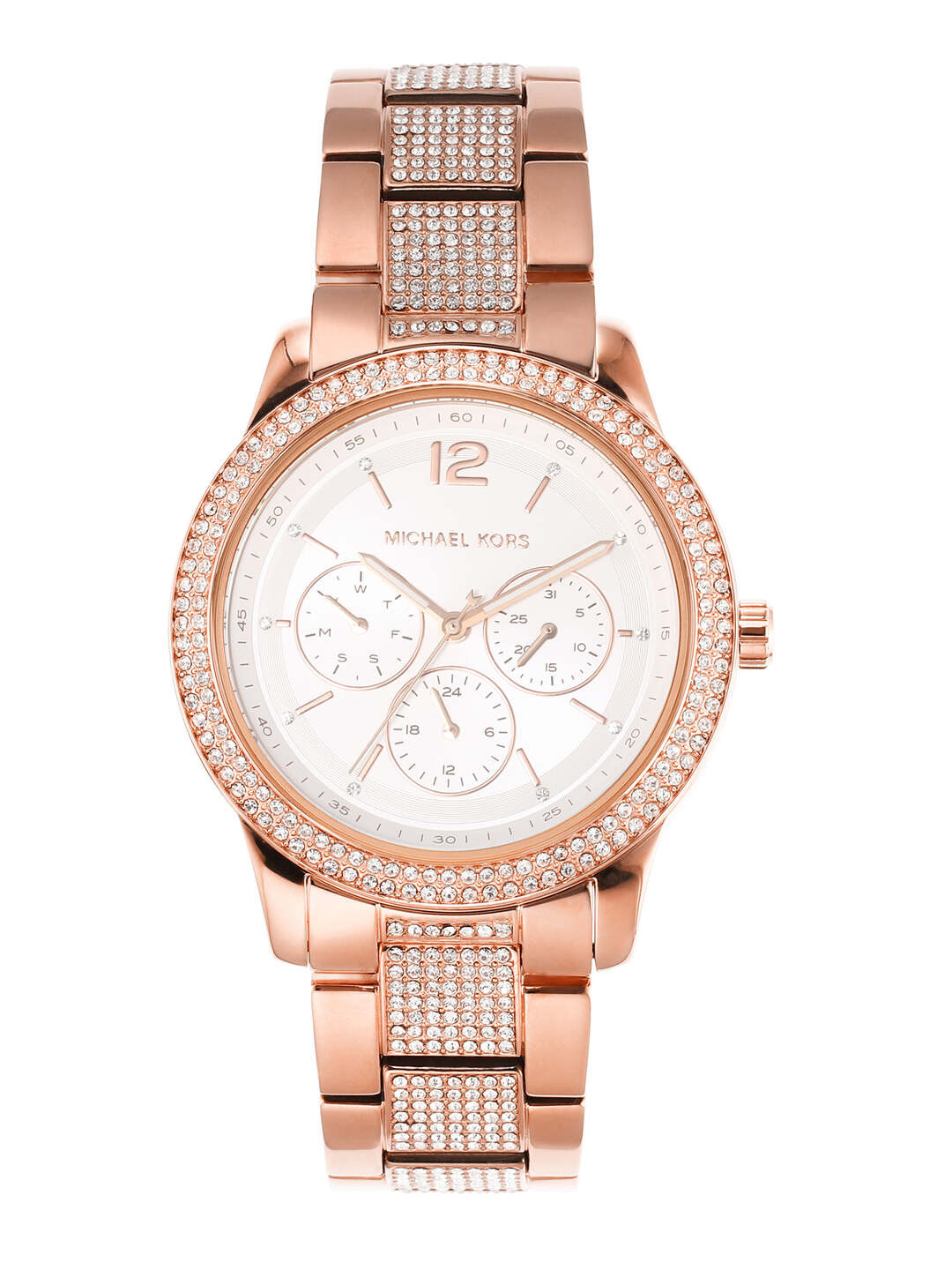 Buy Michael Kors Women Embellished Dial & Stainless Steel Embellished ...