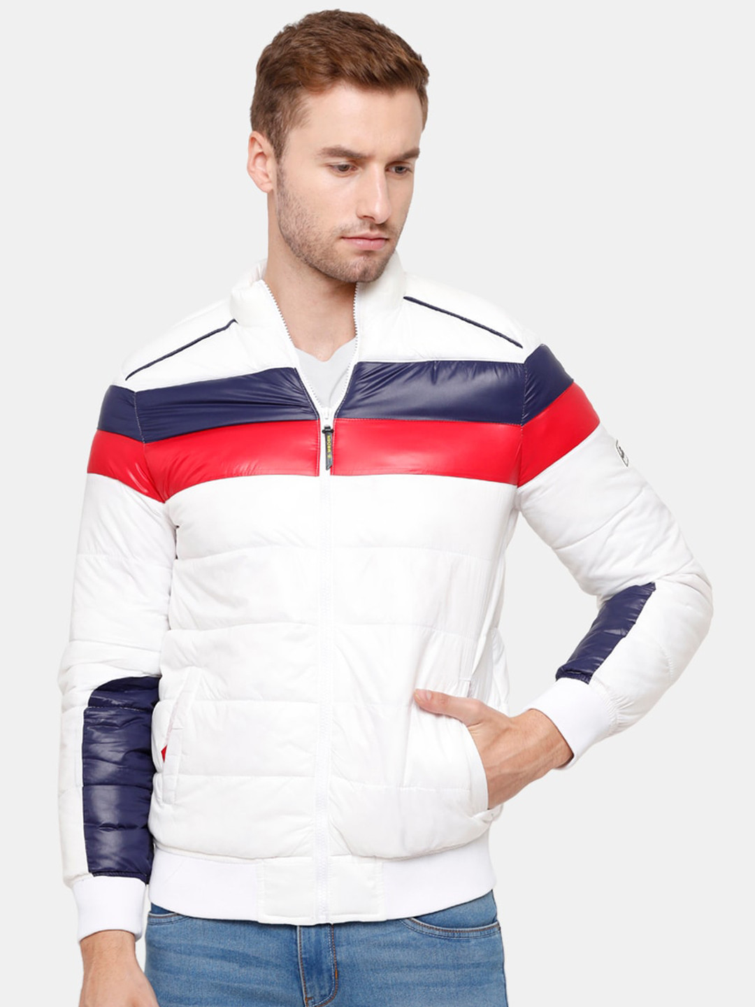 Buy WROGN Striped Padded Jacket - Jackets for Men 23430138 | Myntra
