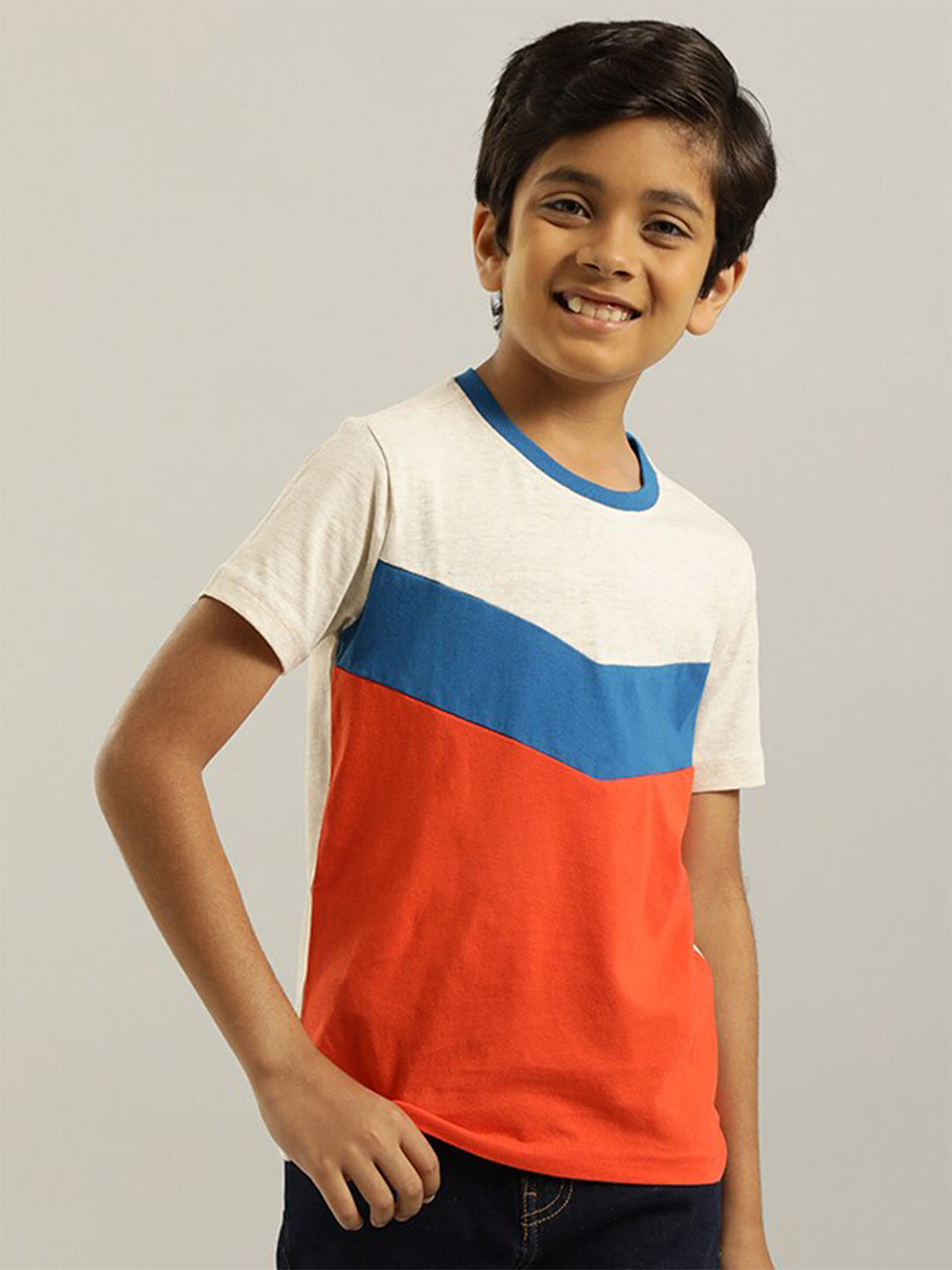 Buy Indian Terrain Boys Colourblocked T Shirt - Tshirts for Boys ...
