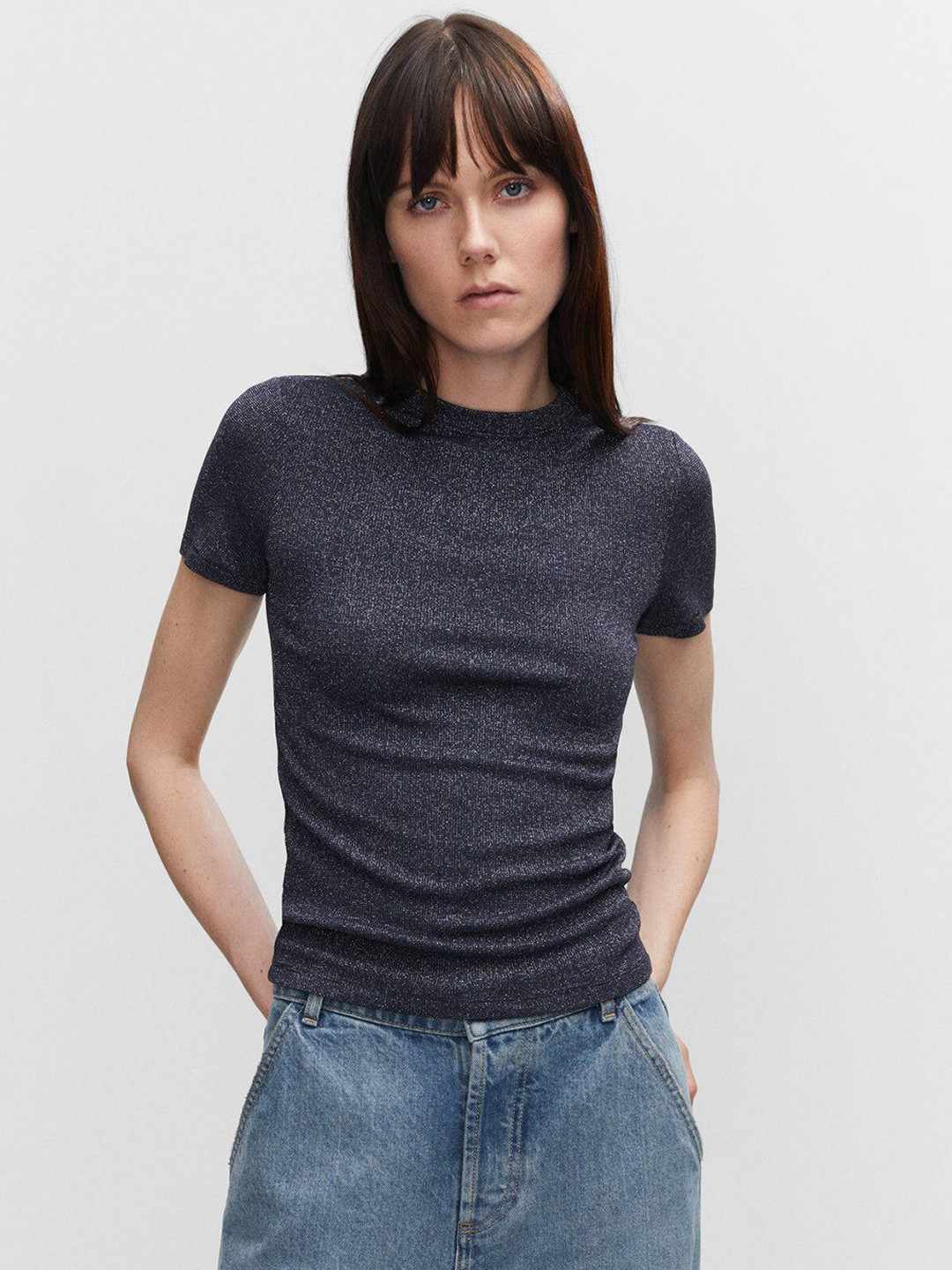 Buy MANGO Women Sparkly T Shirt - Tshirts for Women 23434178 | Myntra