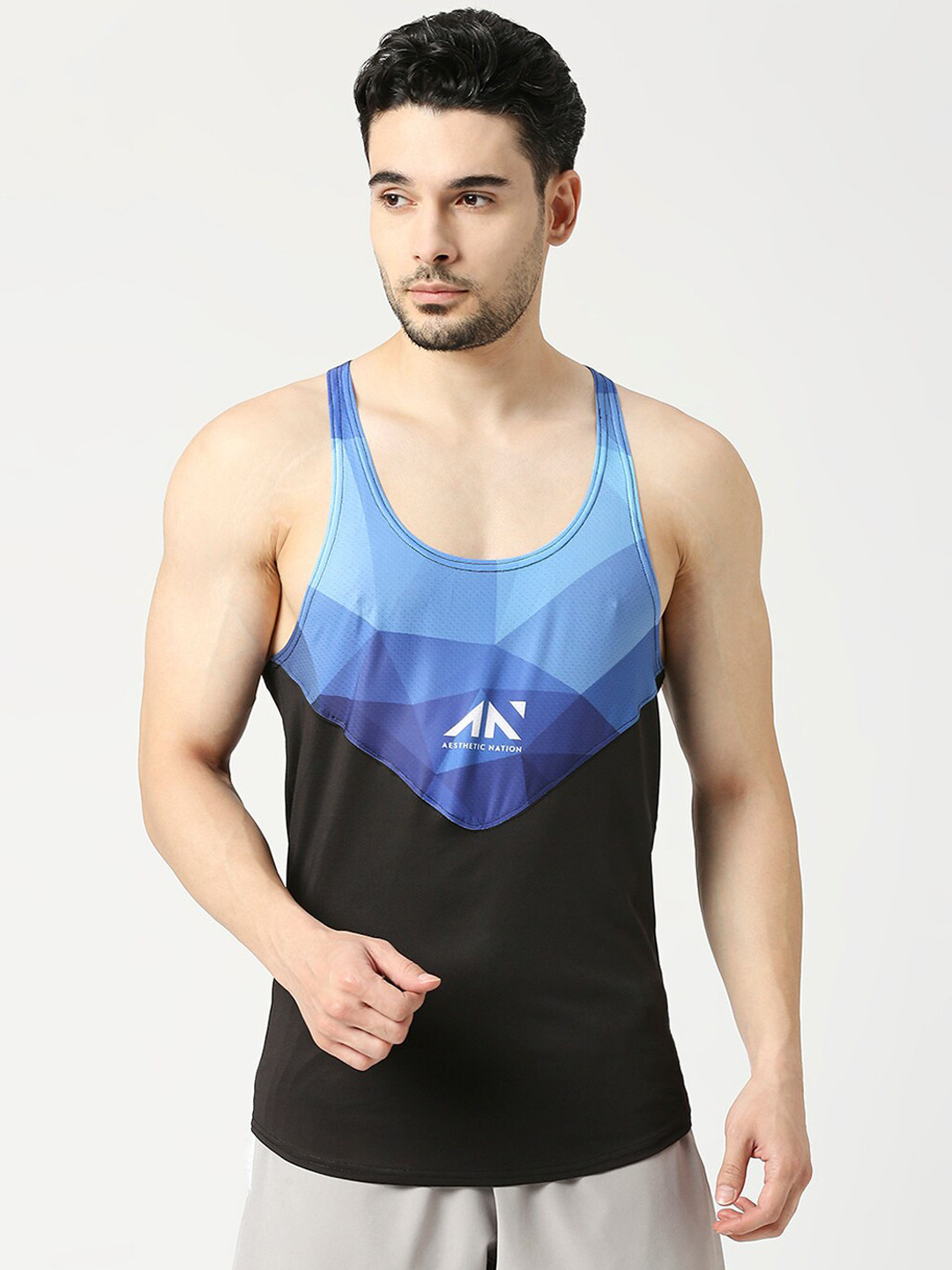 Buy AESTHETIC NATION Printed Innerwear Gym Vests - Innerwear Vests for ...