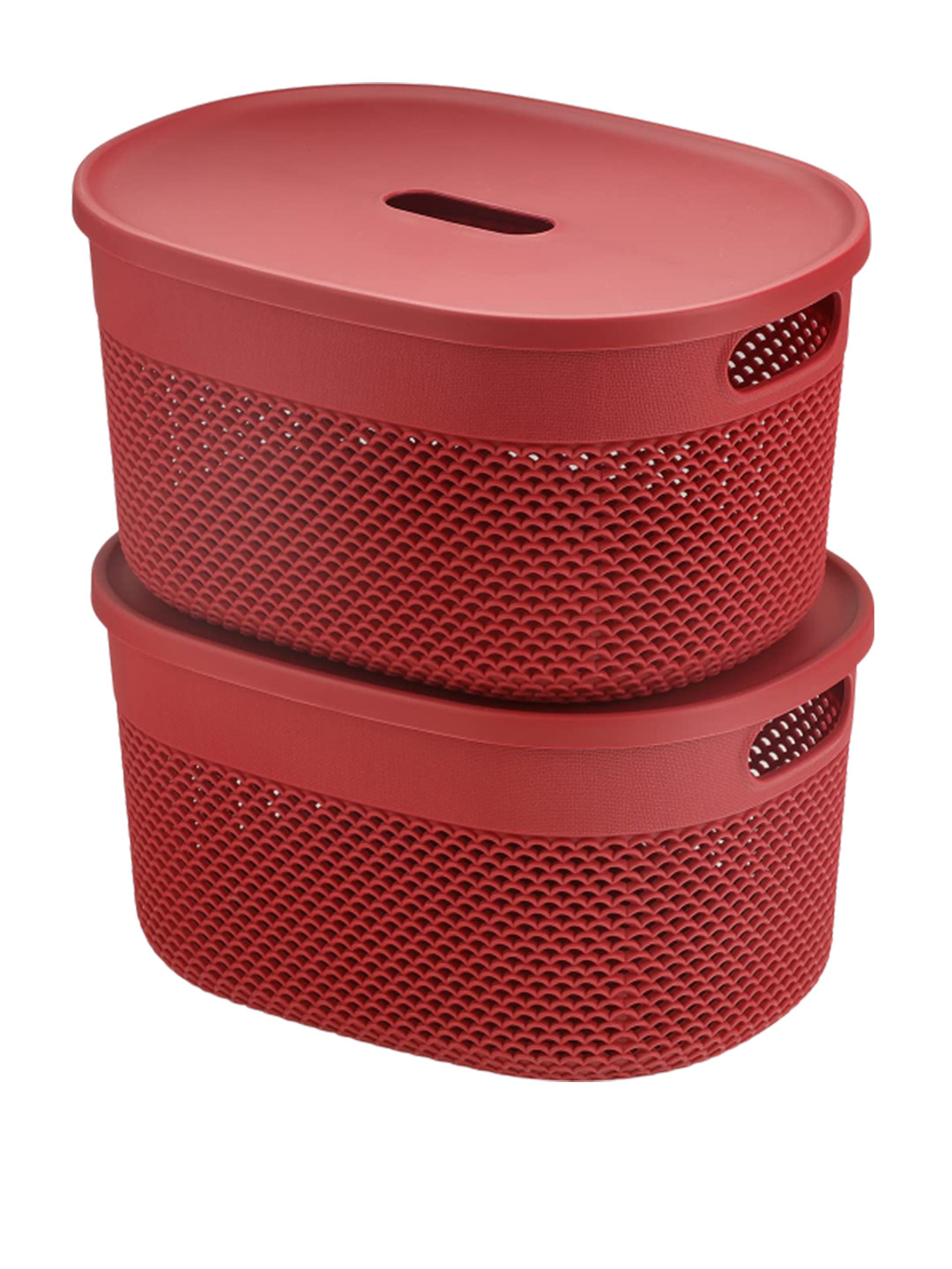 Buy SOPL OLIVEWARE Maroon 2 Pieces Textured Fruit & Vegetable Baskets ...