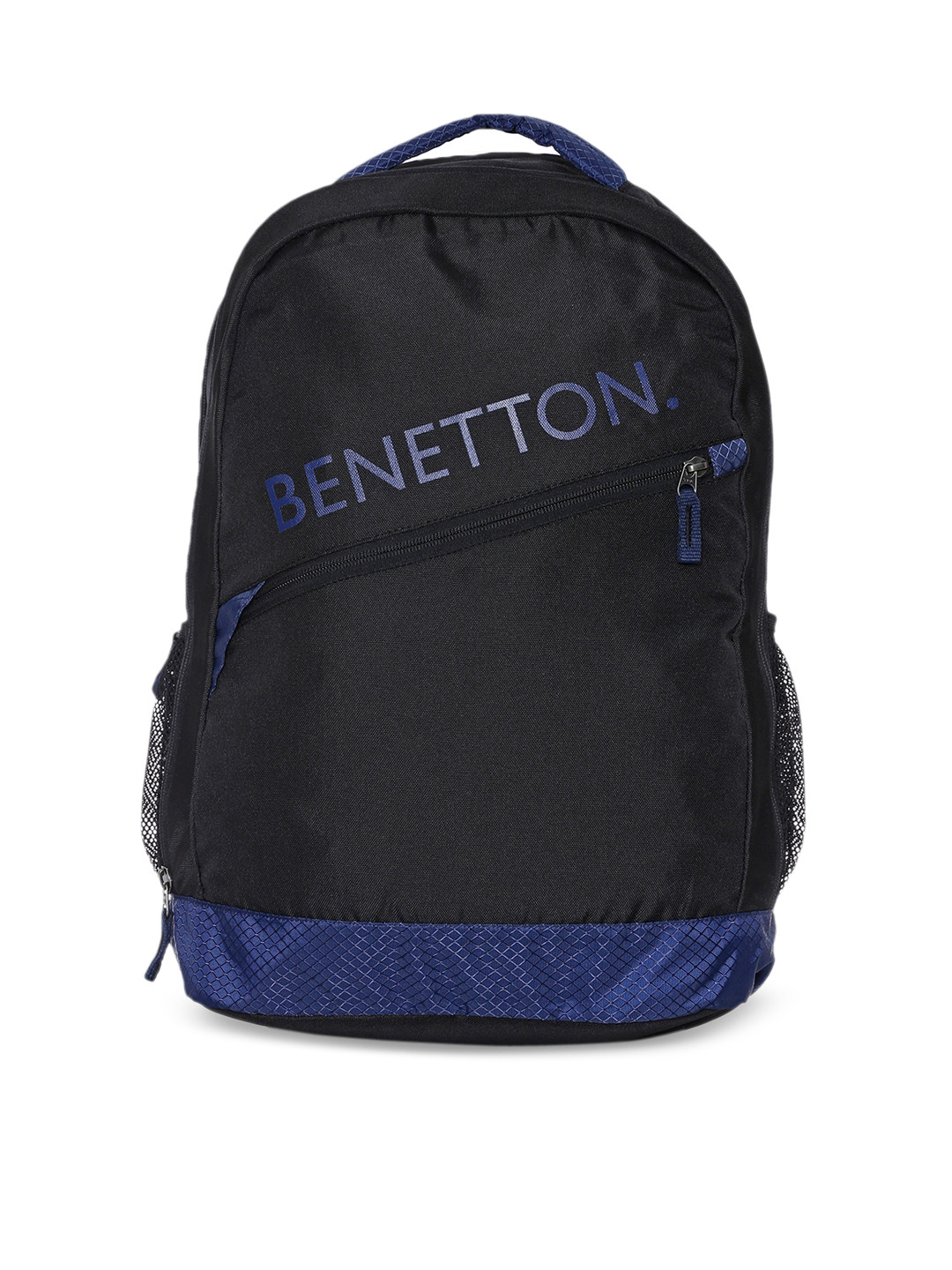 Buy United Colors Of Benetton Unisex Black Solid Backpack - Backpacks ...