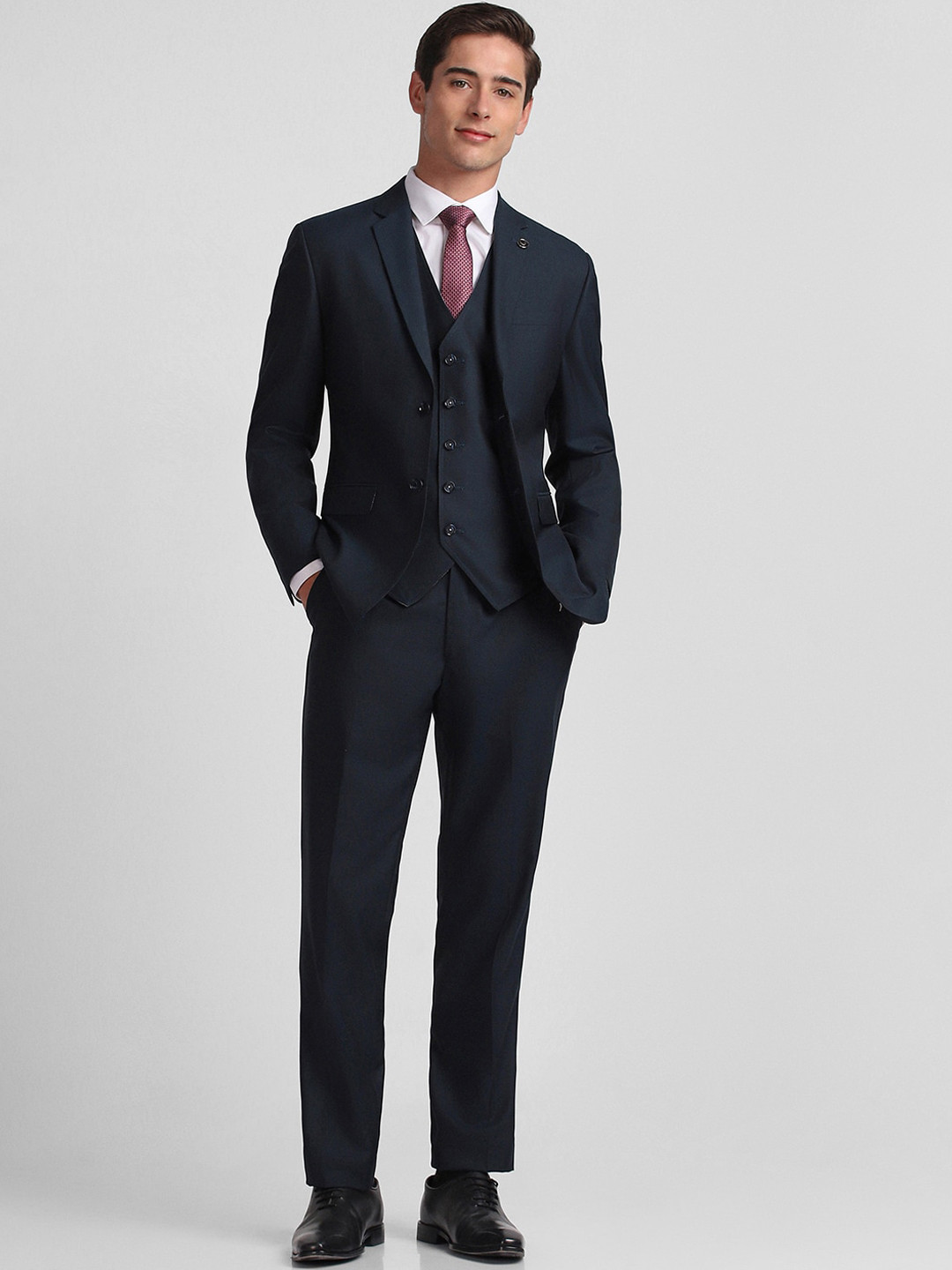 Buy Allen Solly Men 3 Pieces Slim Fit Formal Suit - Suits for Men ...