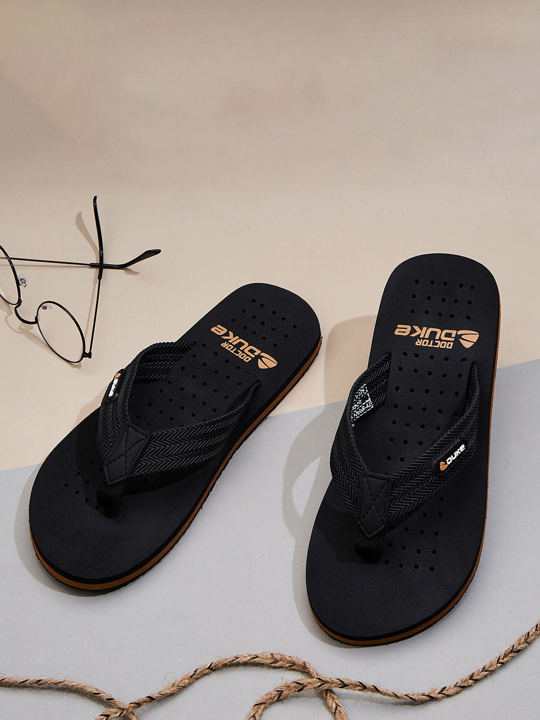 Buy Duke Men Perforated Thong Flip Flops - Flip Flops for Men 23455586 ...