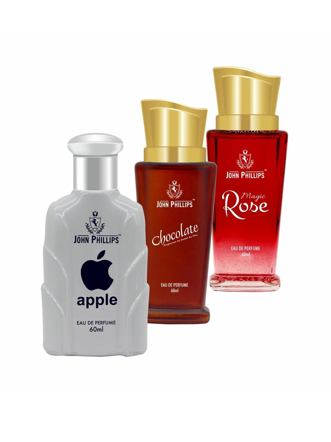 Buy JOHN PHILLIPS Set Of Apple, Chocolate & Magic Rose Eau De Parfum 60 ...