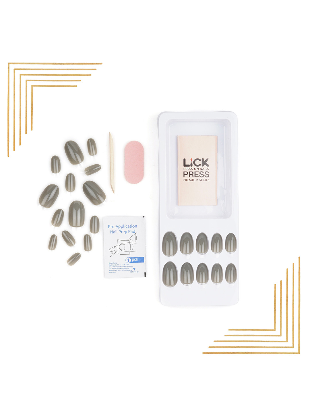 Buy LICK 24 Pcs Oval Shape Acrylic Nails Extension Reusable Artificial ...